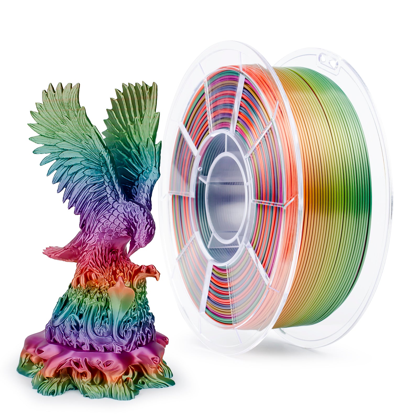 X3D Rainbow Silk PLA – Fast Gradient 1.75mm Filament for Brilliant ...